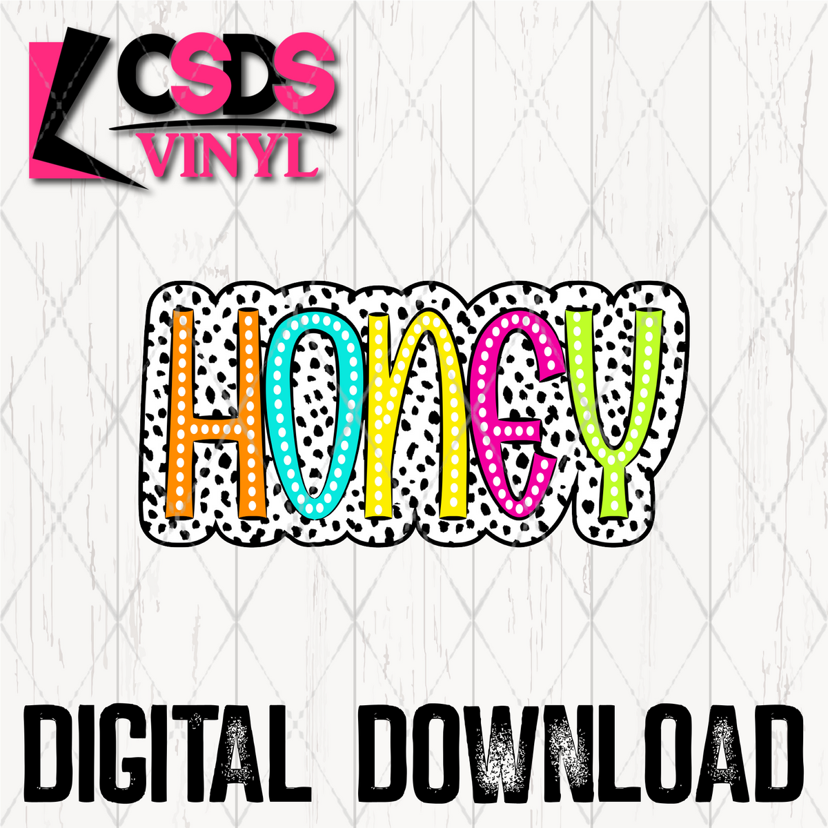 PNG0096 - Dalmatian Dot Honey - PNG Print File – CSDS Vinyl