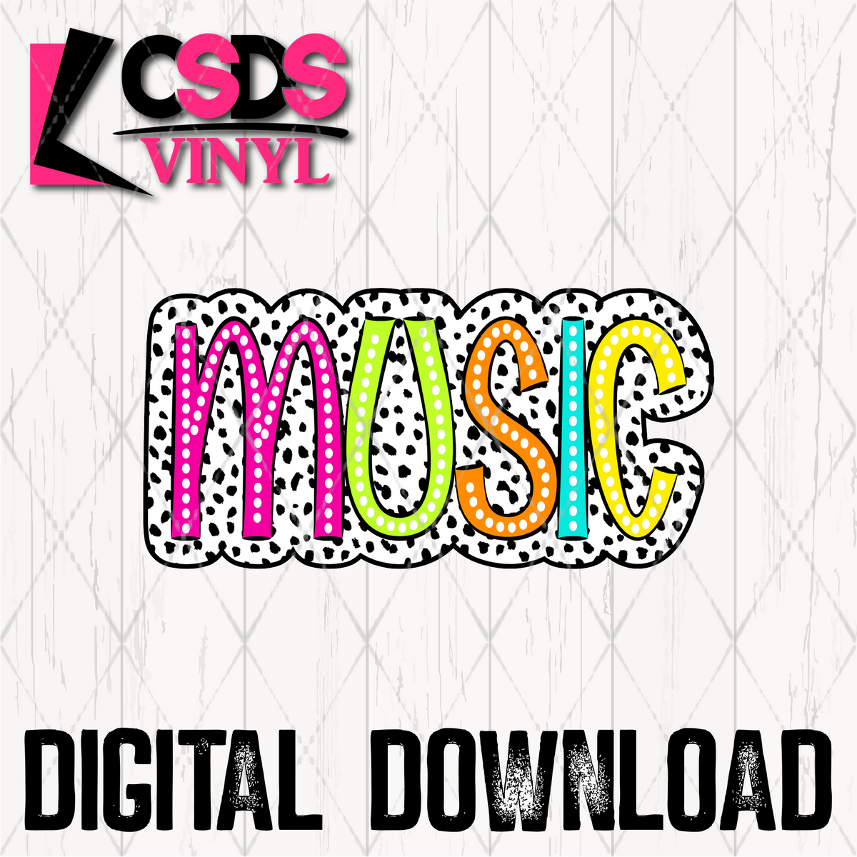 PNG0194 - Dalmatian Dot Music - PNG Print File – CSDS Vinyl