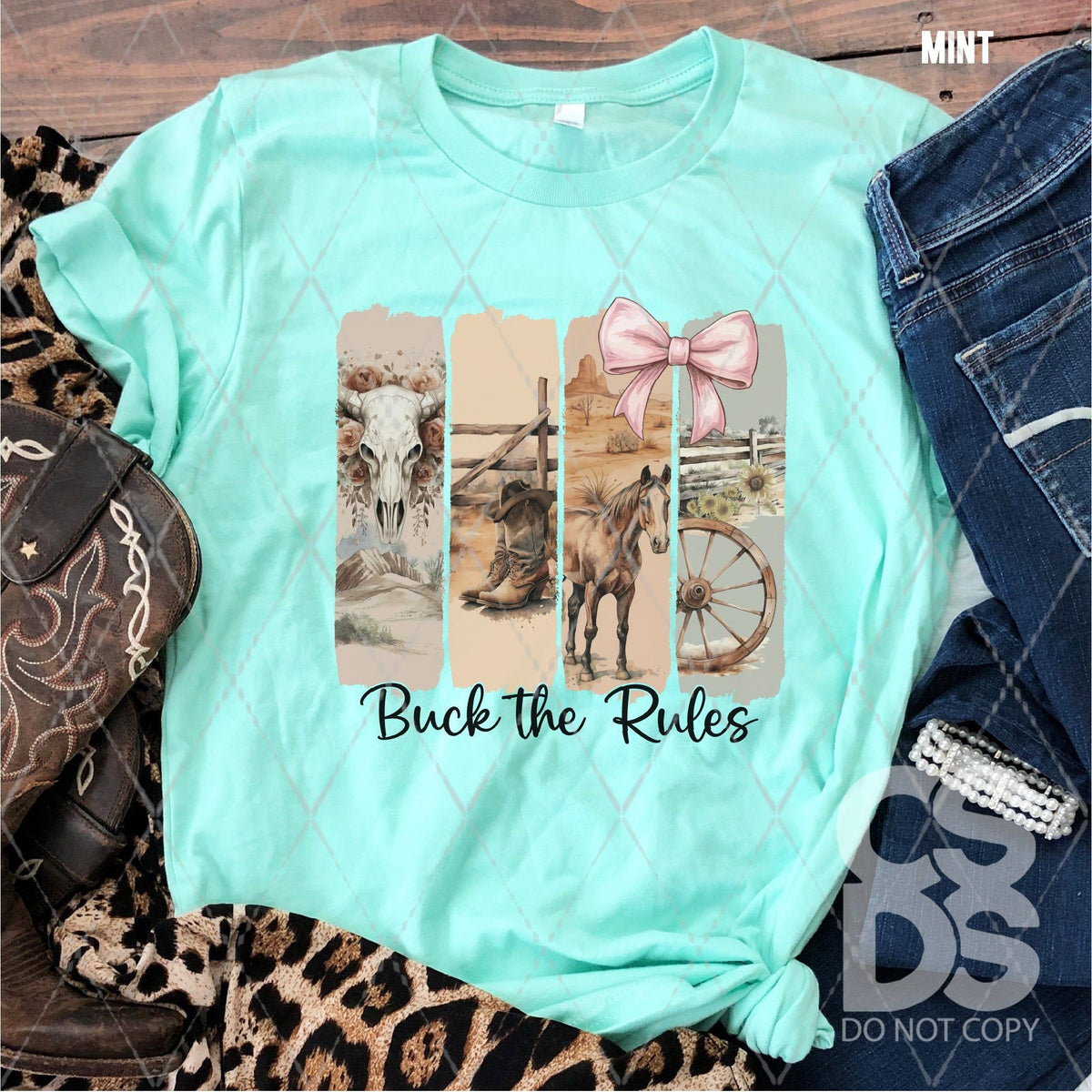 DTF Transfer - DTF011759 Buck the Rules Western Image Strips – CSDS Vinyl