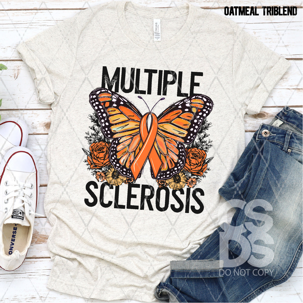 DTF Transfer - DTF003193 Floral Butterfly Multiple Sclerosis – CSDS Vinyl