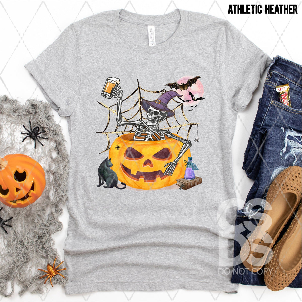 DTF Transfer - DTF004772 Jack-o'lantern Skeleton and Beer – CSDS Vinyl