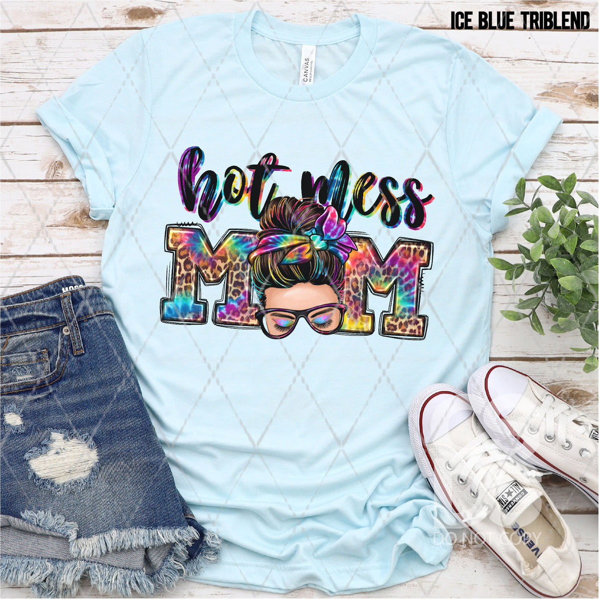 DTF Transfer - DTF005354 Colorful Leopard Hot Mess Mom – CSDS Vinyl