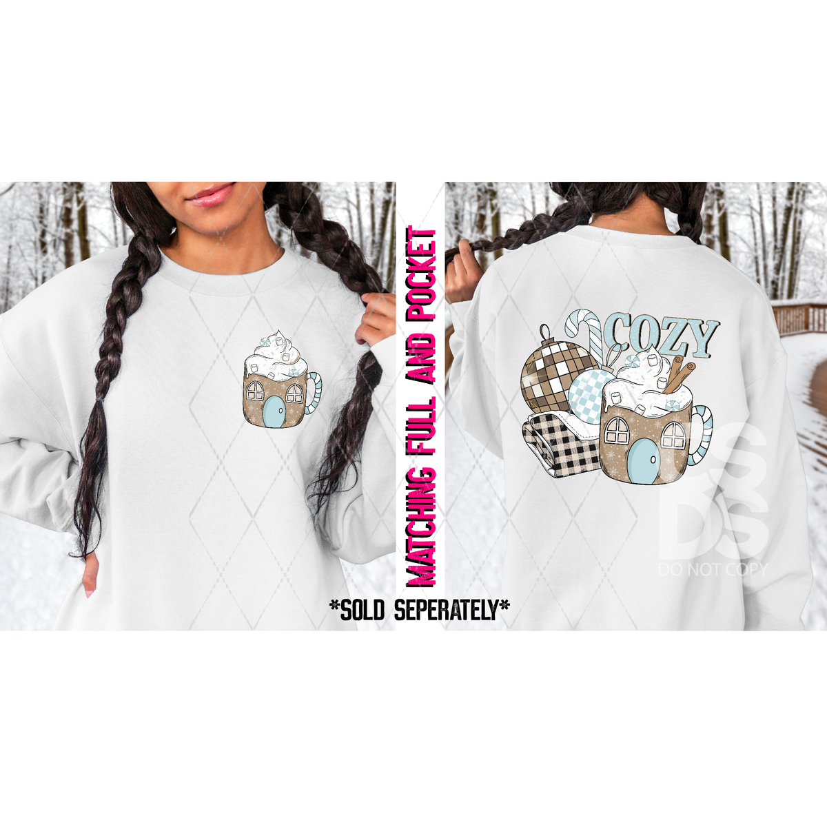 DTF Transfer - DTF005745 Cozy Hot Chocolate Disco Ball – CSDS Vinyl
