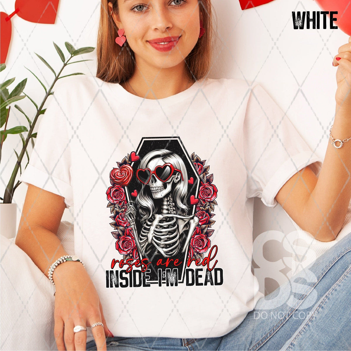 DTF Transfer - DTF005888 Roses are Red Inside I'm Dead – CSDS Vinyl