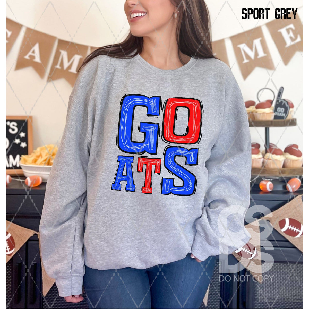 DTF Transfer - DTF006264 Sporty Mascot Goats Blue Red – CSDS Vinyl
