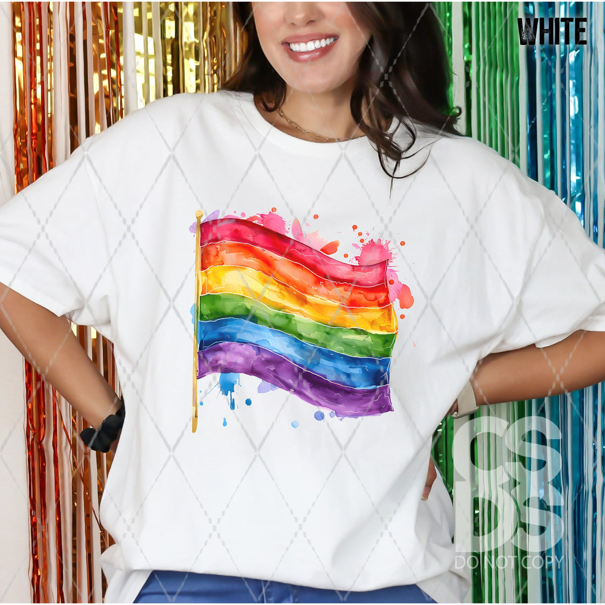 DTF Transfer - DTF011973 Watercolor Rainbow Flag – CSDS Vinyl