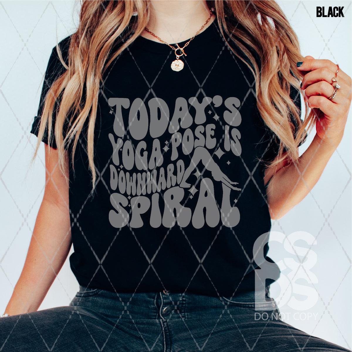 Screen Print Transfer - SCR4808 Today's Yoga Pose - Grey – CSDS Vinyl