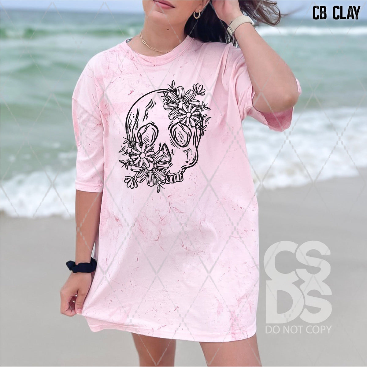 Screen Print Transfer - SCR4947 Floral Skull - Black – CSDS Vinyl