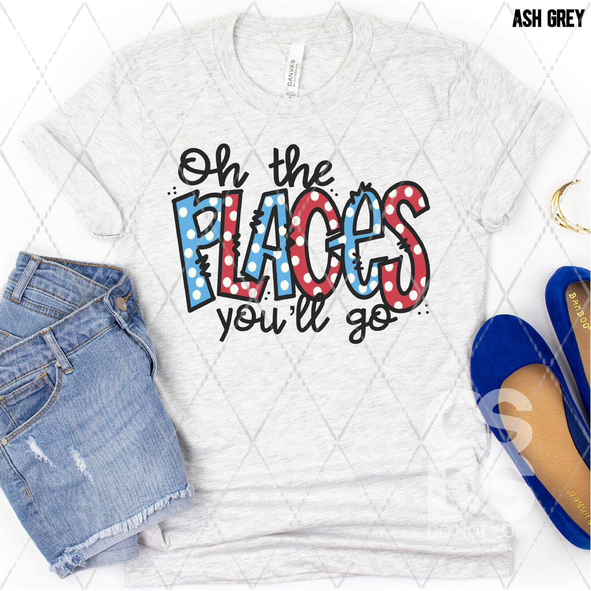 DTF Transfer - DTF001609 Oh The Places Script – CSDS Vinyl