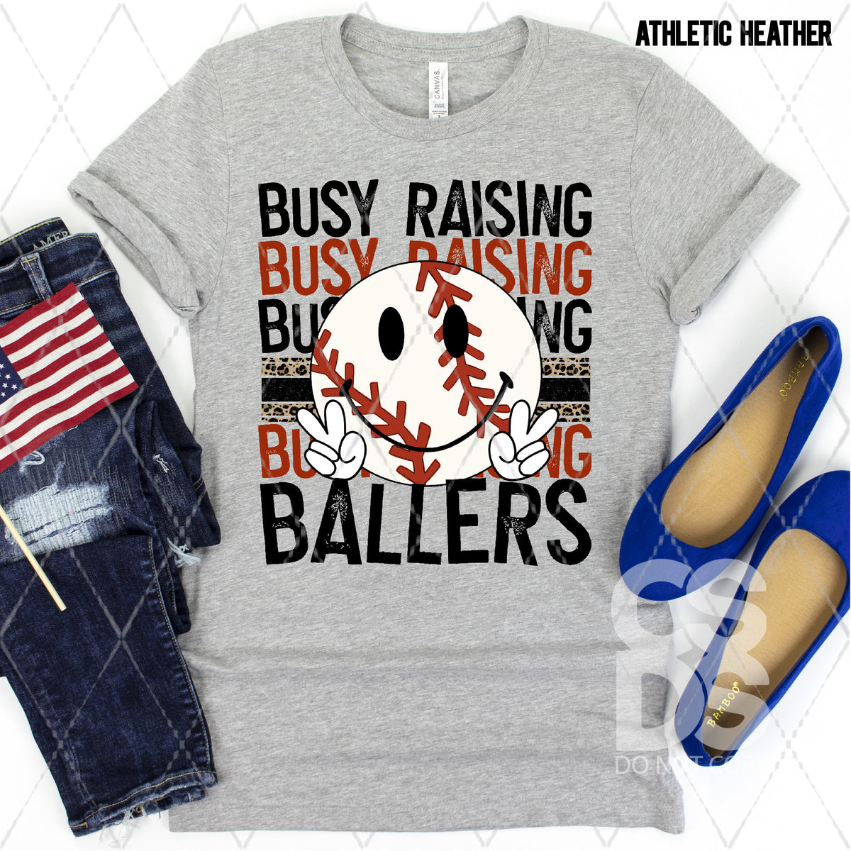 DTF Transfer - DTF001784 Busy Raising Ballers Stacked Word Art Smile w ...