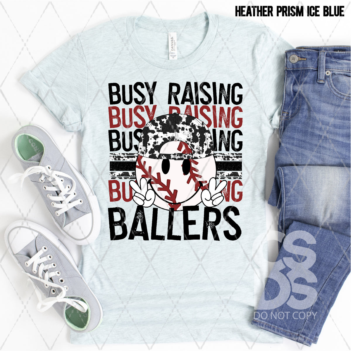 DTF Transfer - DTF001785 Busy Raising Ballers Stacked Word Art Smile w ...