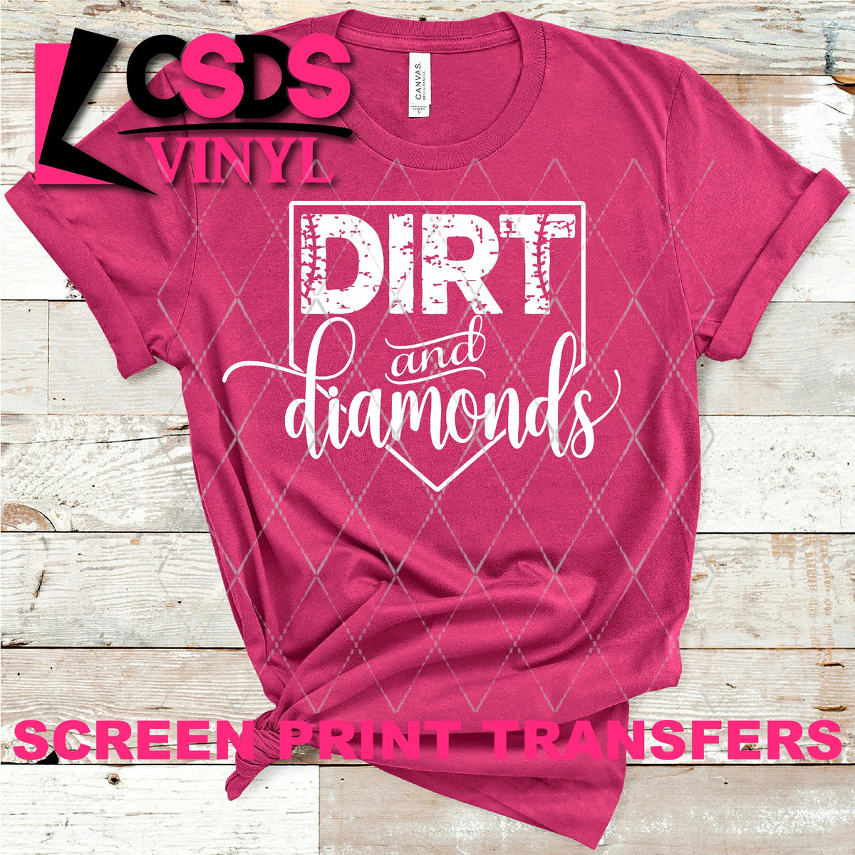 Screen Print Transfer - SCR0180 Dirt and Diamonds - White – CSDS Vinyl