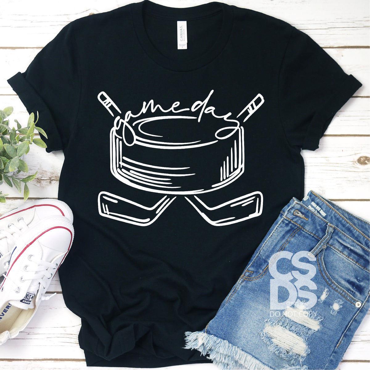 Screen Print Transfer - Game Day Hockey - White DISCONTINUED – CSDS Vinyl