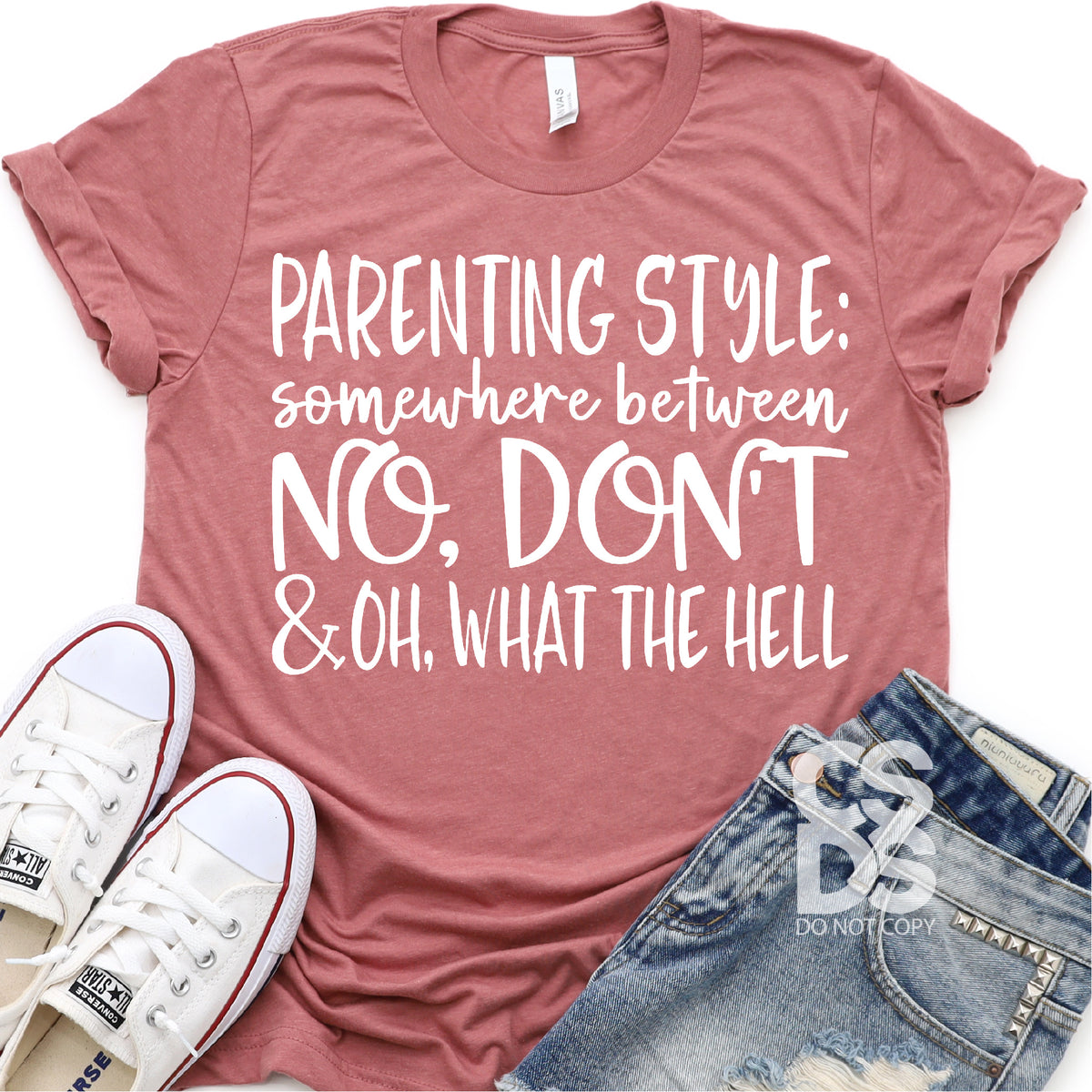 Screen Print Transfer - Parenting Style: Oh, What the Hell - White ...