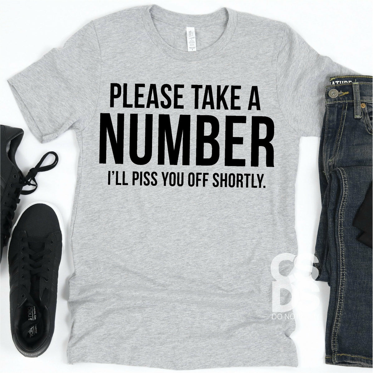 Screen Print Transfer - Please Take a Number - Black – CSDS Vinyl