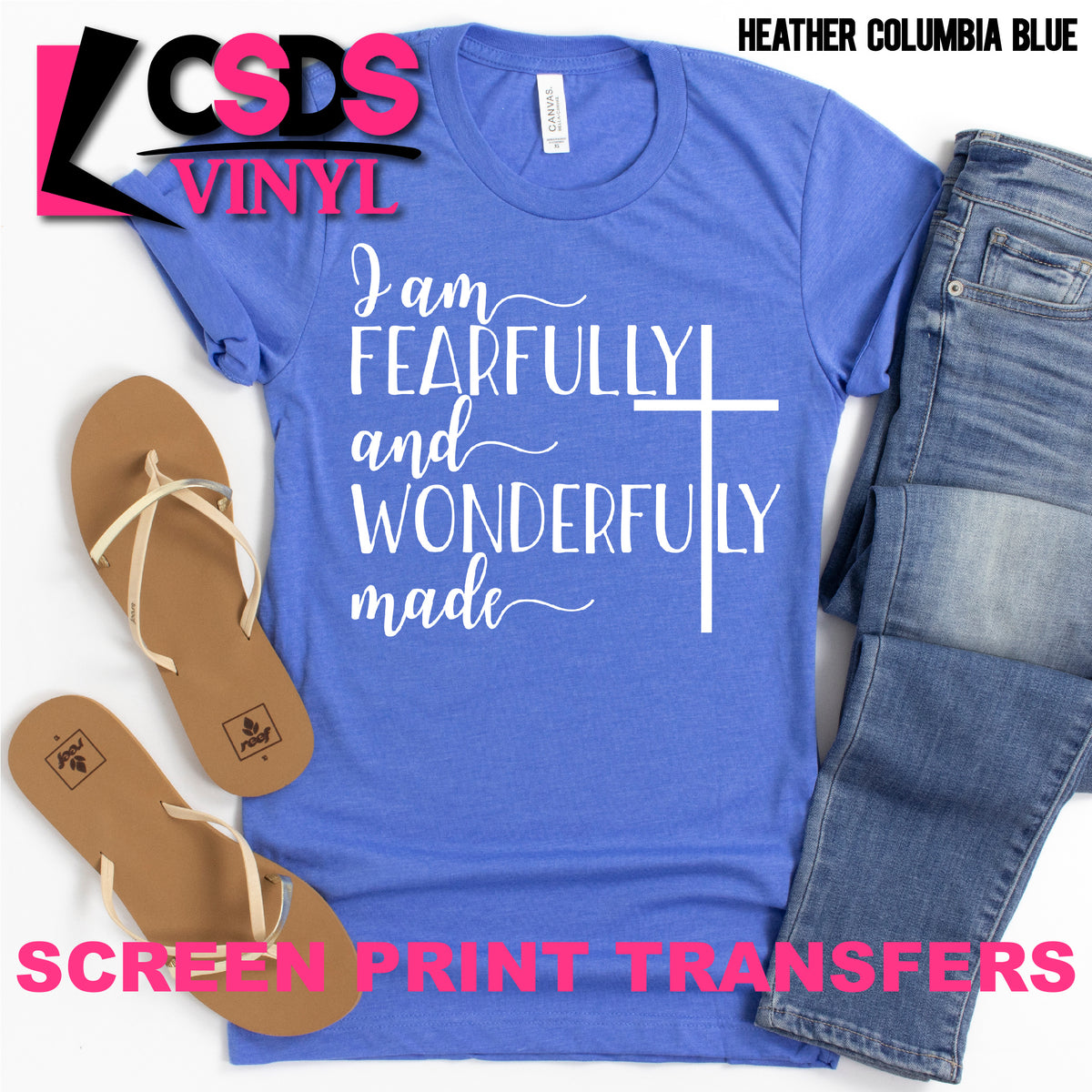 Screen Print Transfer - I am Fearfully and Wonderfully Made - White ...