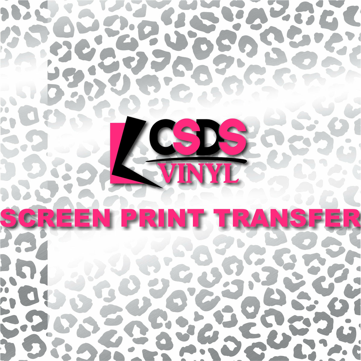 Screen Print Transfer - 12x12 Leopard PATTERN SHEET - Metallic Silver ...