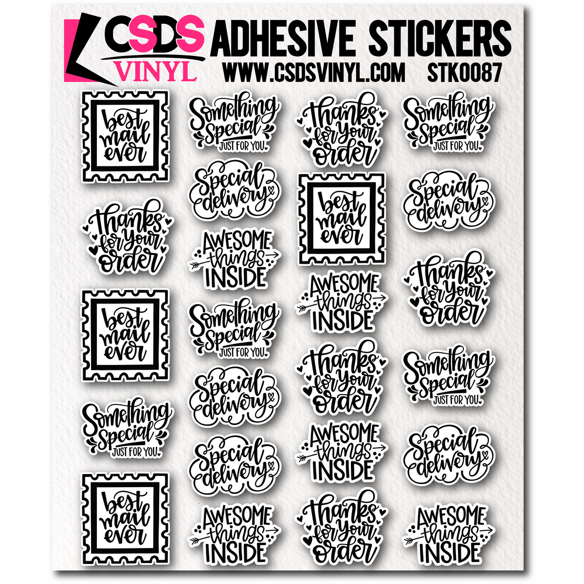 Vinyl Sticker Sheet - STK0087 *Variety Pack* – CSDS Vinyl